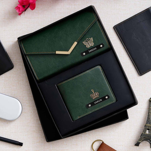 Customized Imported Couple Wallet Combo – Gift Sugar